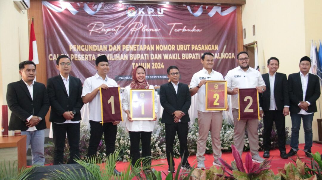 KPU Purbalingga Gelar Rapat Pleno Terbuka Pengundian dan Penetapan Nomor Urut Paslon Pemilihan ...